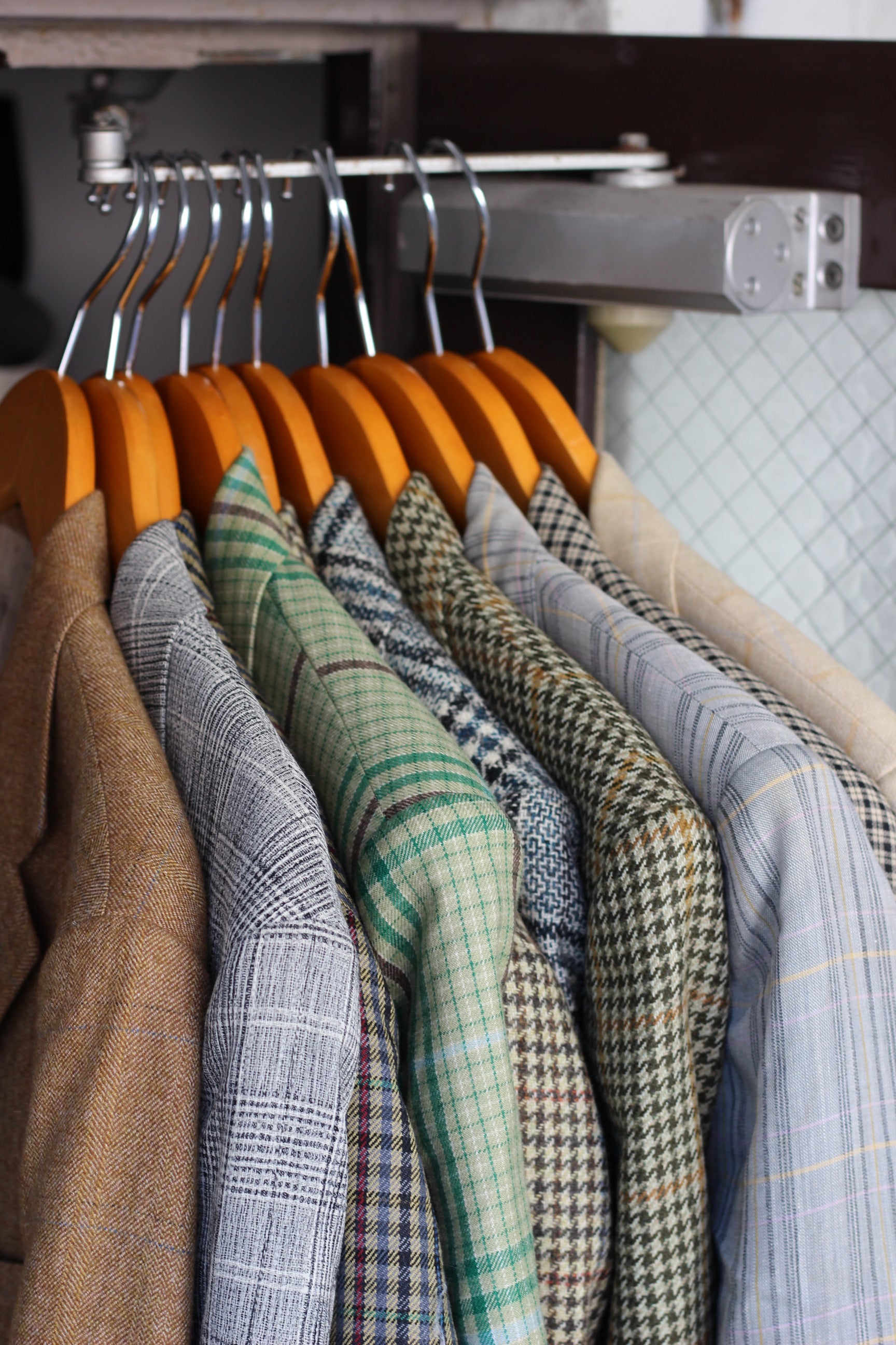 Men's High grade wool check tailored jacket x10点 – ReSCOUNT STORE